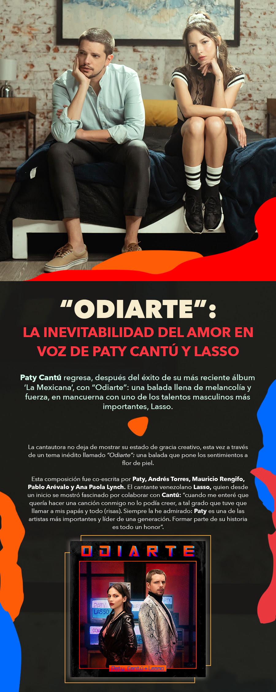 Paty Cantú y Lasso presentan el tema «Odiarte»: una balada llena de ...